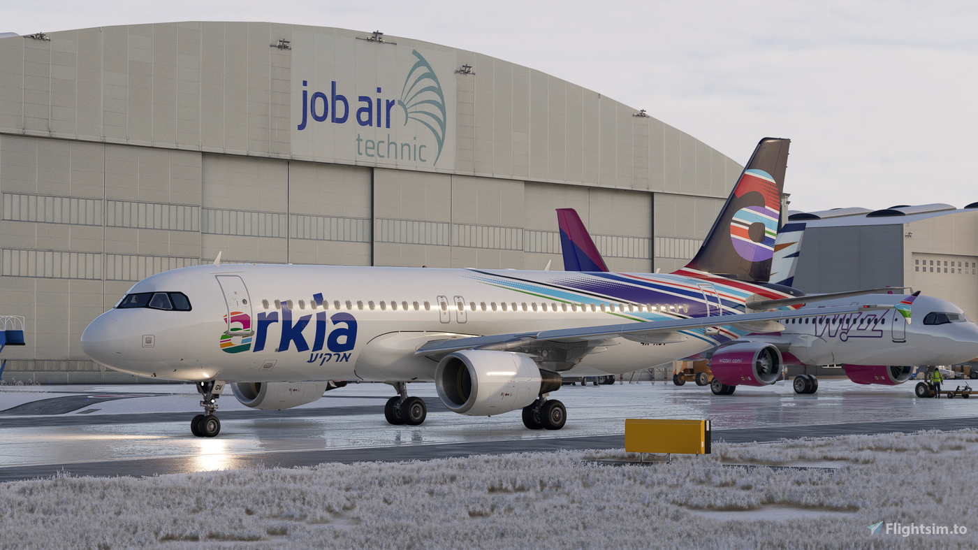 Arkia Israeli Airlines | 4X-AGV | Fenix A320 CFM | 2025 para Microsoft ...
