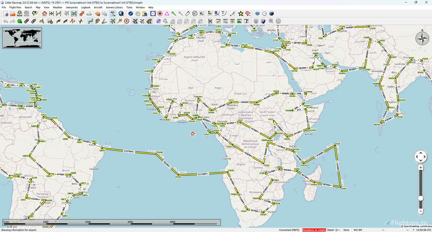 Around The World Flight Plan for Microsoft Flight Simulator | MSFS