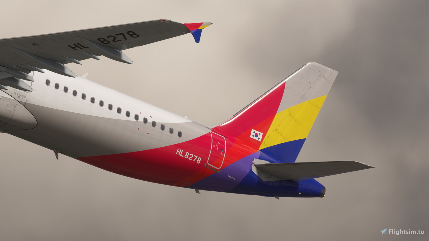 Asiana Airlines | Pack w/ Cabin | Fenixsim Airbus A321 对于 Microsoft ...