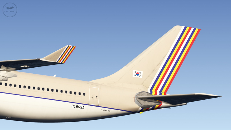 Asiana Airlines (HL8633 - Old, Fictional) [Airbus A340-300] for ...