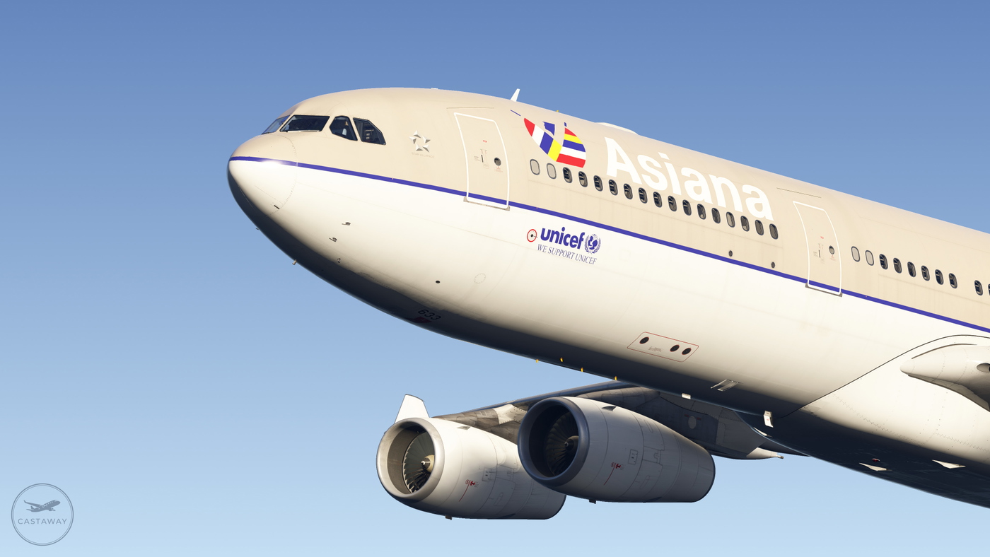 Asiana Airlines (HL8633 - Old, Fictional) [Airbus A340-300] for ...