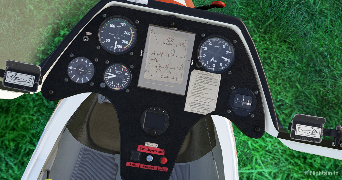 F7 Simulations ASK21 Finnish Cockpit Textures for Microsoft Flight ...