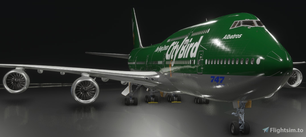 Asobo 747-8i Fictional City Bird Airlines para Microsoft Flight ...