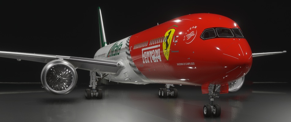 Asobo 787-10 Fictional Alitalia/Ferrari Livery for Microsoft Flight ...