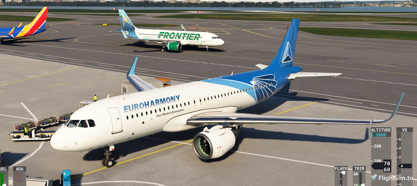 Asobo Airbus A320 in EuroHarmony Virtual Airline livery for Microsoft ...