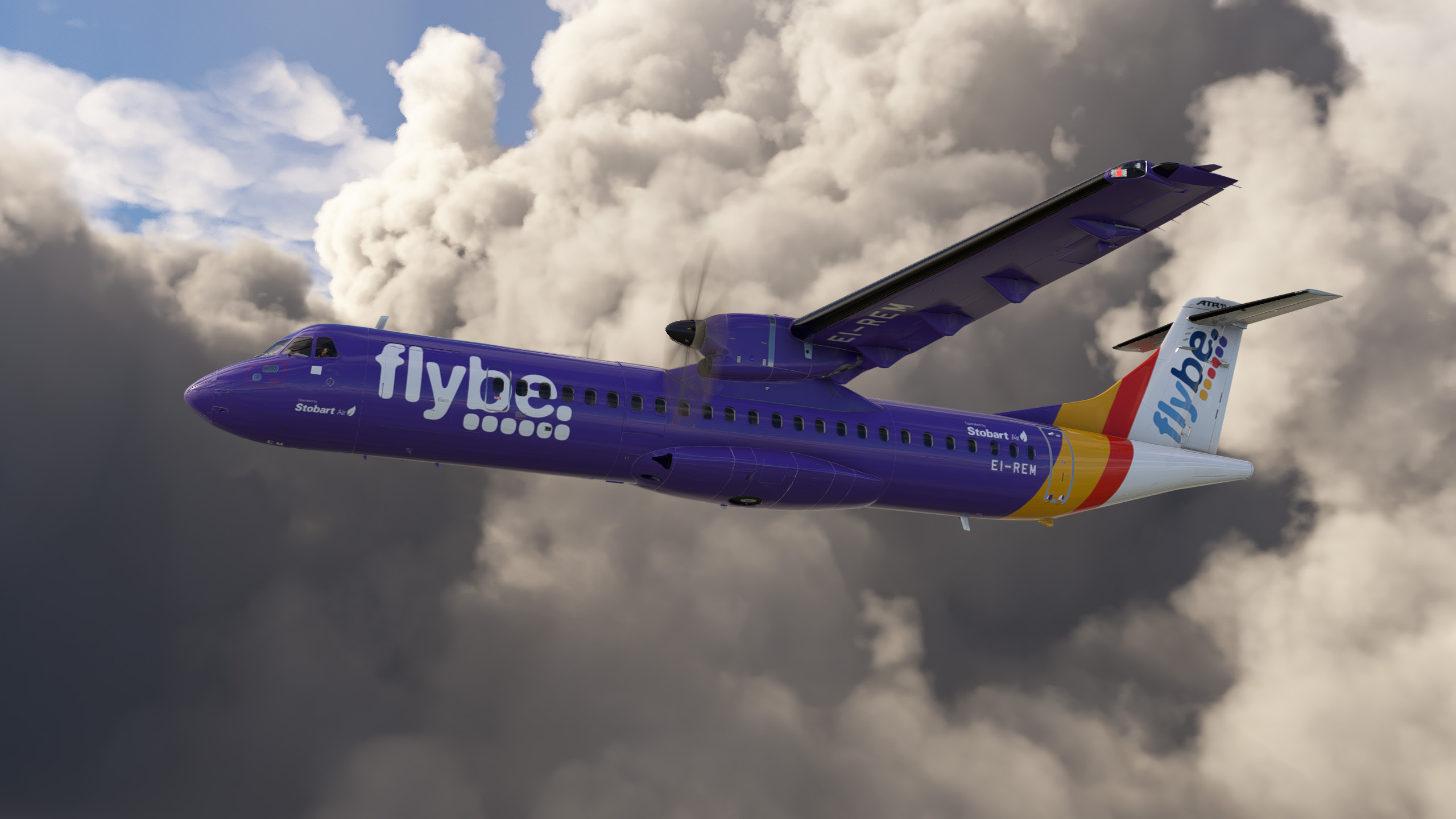 Asobo ATR 72-600 - Flybe (Operated by Stobart Air) - EI-REM - 4K - MSFS ...