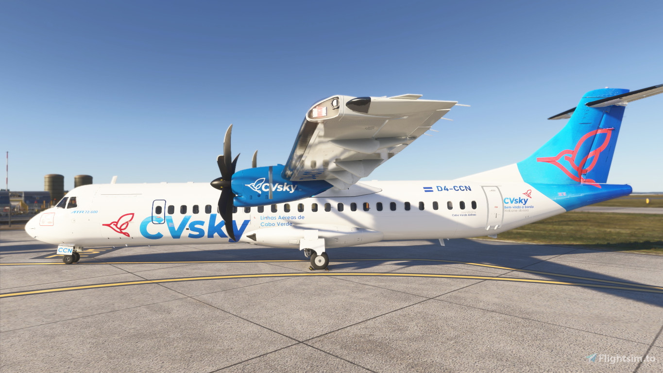 Asobo ATR 72-600 CVSky D4-CCN livery for Microsoft Flight Simulator | MSFS