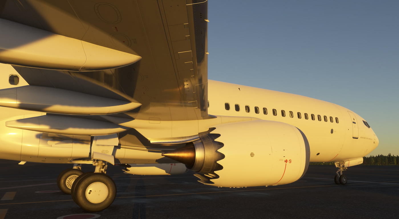 Asobo B737 MAX 8 WHITE clean textures pro Microsoft Flight Simulator | MSFS