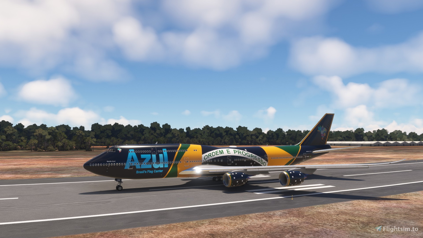 Asobo B747 8i Azul Big Bus 4K for Microsoft Flight Simulator | MSFS