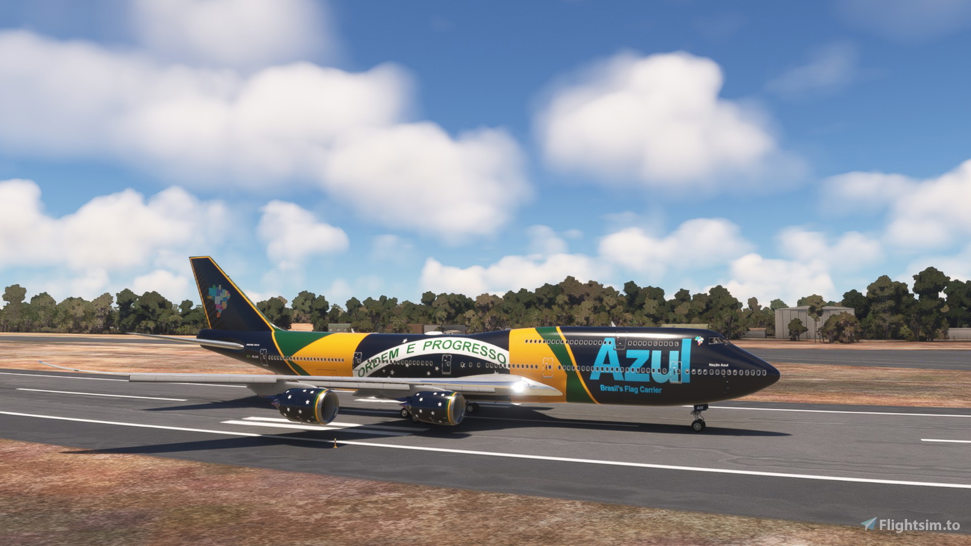 Asobo B747 8i Azul Big Bus 4K for Microsoft Flight Simulator | MSFS