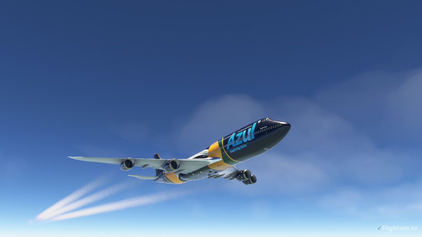 Asobo B747 8i Azul Big Bus 4K for Microsoft Flight Simulator | MSFS