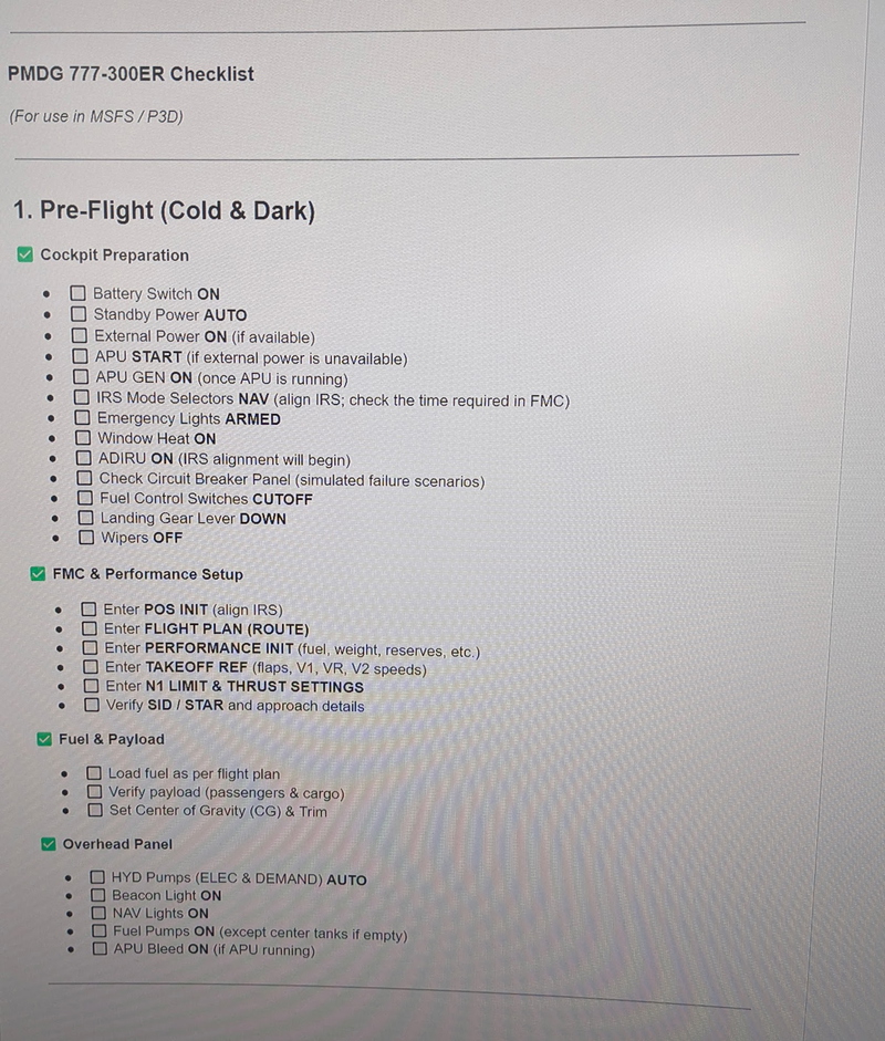 Asobo Cessna 172 Checklist Pour Microsoft Flight Simulator Msfs