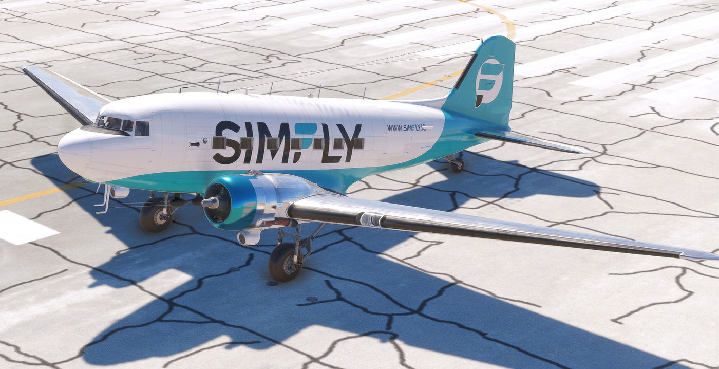 [ASOBO] SimFly Douglas DC-3 livery 对于 Microsoft Flight Simulator | MSFS