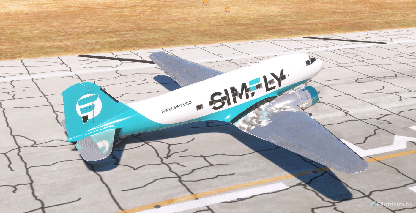 [ASOBO] SimFly Douglas DC-3 livery per Microsoft Flight Simulator | MSFS