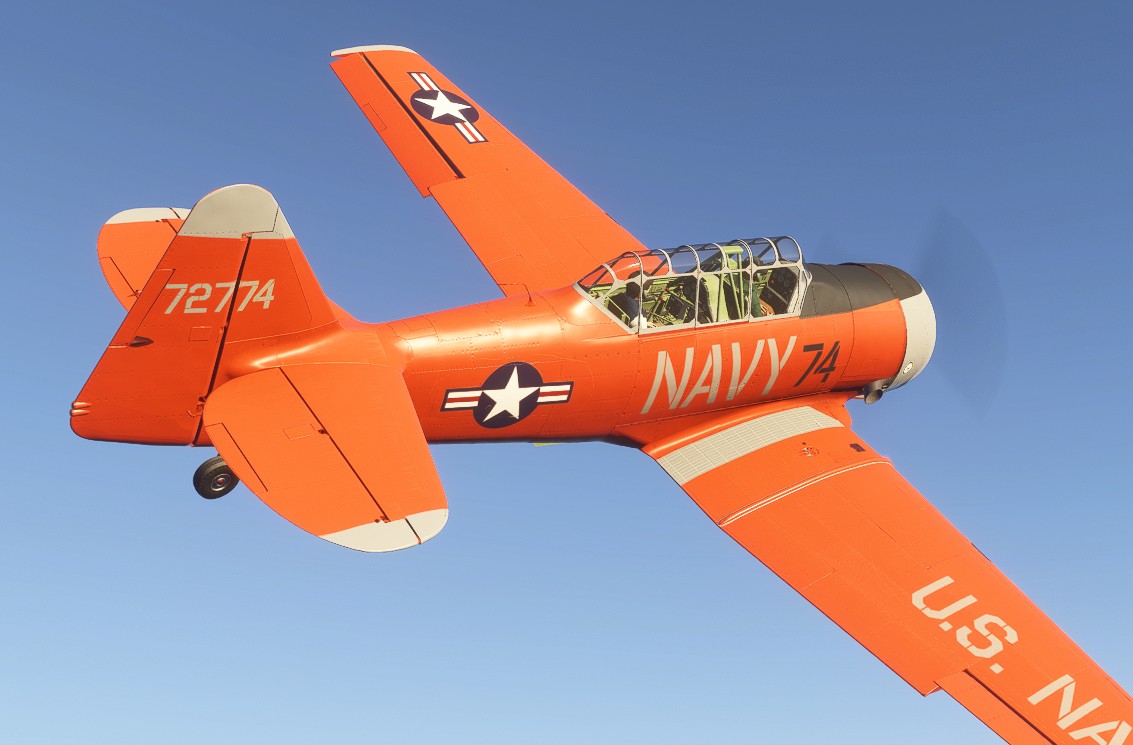 Asobo T6 Texan - US NAVY-Orange (high visible) - MSFS Add-on - Flightsim.to