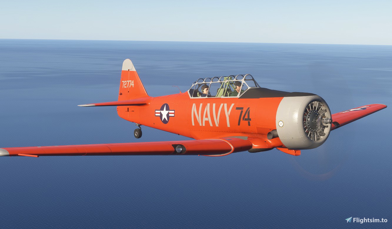 Asobo T6 Texan - US NAVY-Orange (high visible) voor Microsoft Flight ...