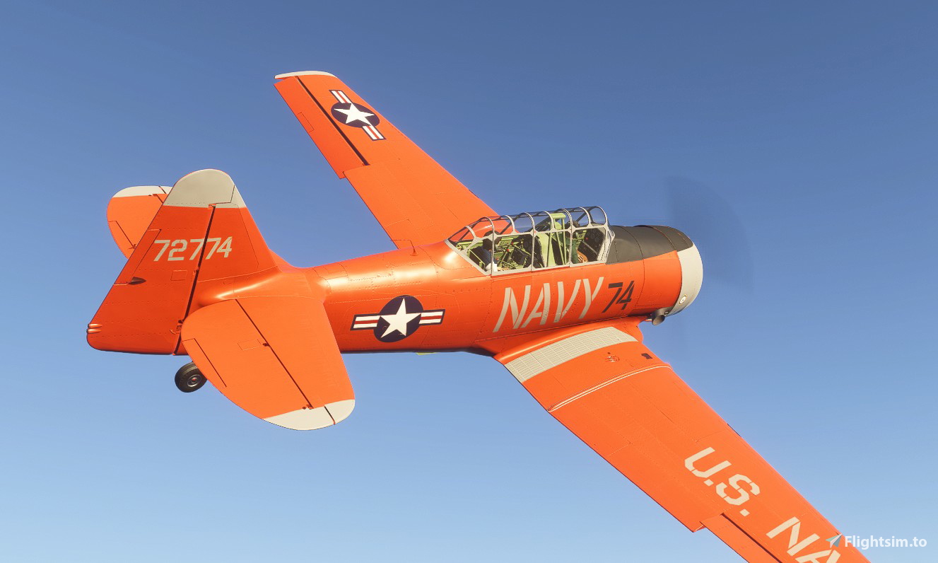 Asobo T6 Texan - US NAVY-Orange (high visible) per Microsoft Flight ...