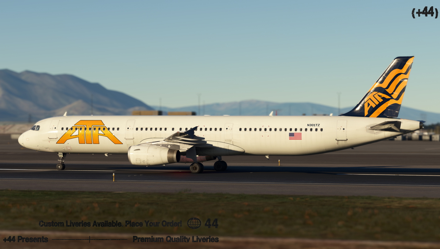 ATA Airlines (N301TZ) Fenix A321 - 8K 对于 Microsoft Flight Simulator | MSFS