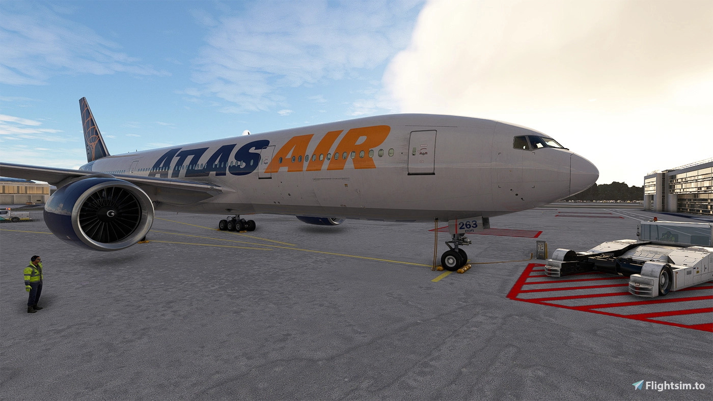 Atlas Airlines & Cabin PMDG B777-200LR for Microsoft Flight Simulator ...