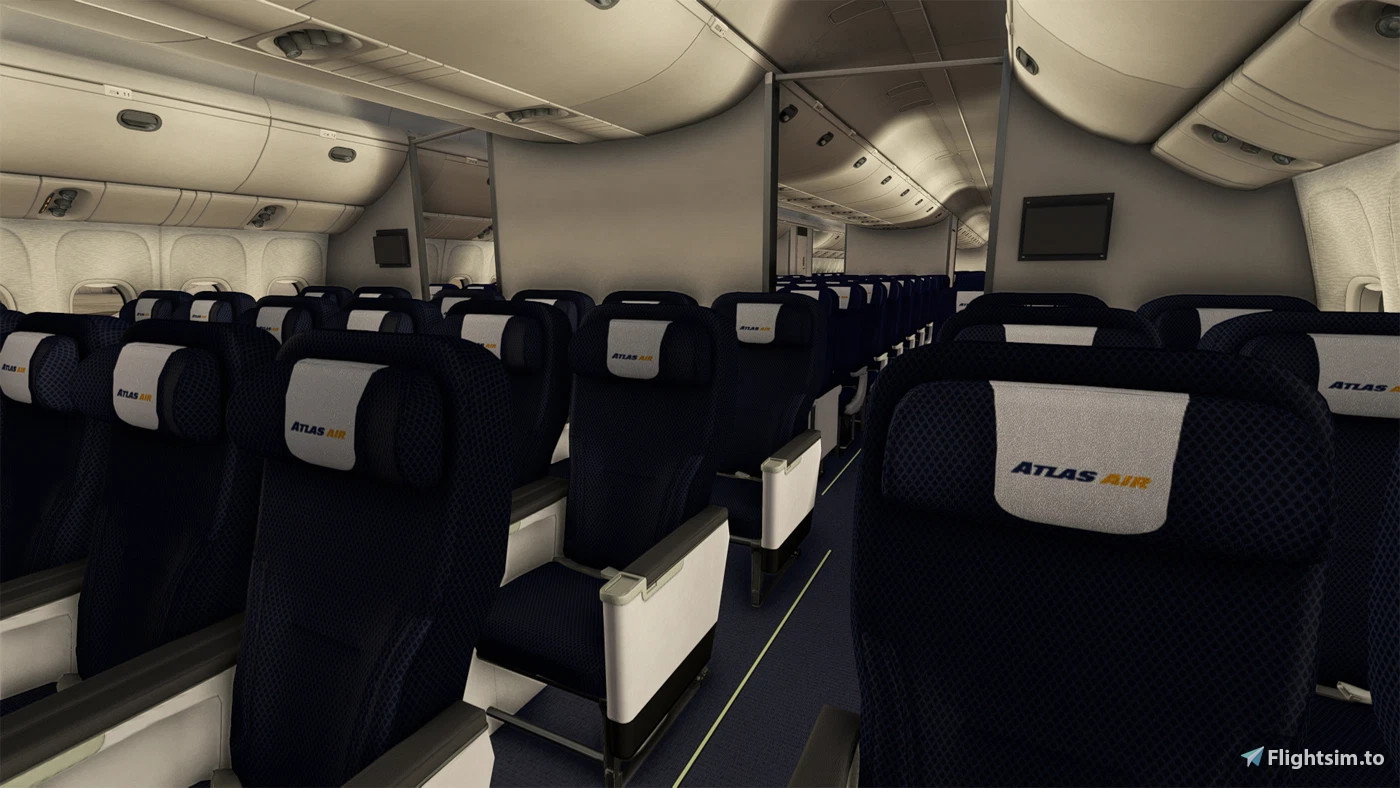 Atlas Airlines & Cabin PMDG B777-200LR for Microsoft Flight Simulator ...