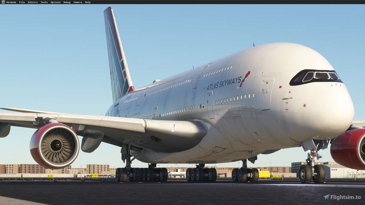 Atlas Skyways (AXW) FlyByWire Airbus A380X CN-KNG for Microsoft Flight ...