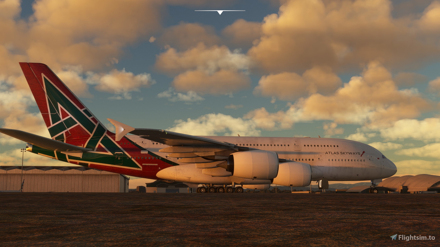 Atlas Skyways (AXW) FlyByWire Airbus A380X CN-KNG for Microsoft Flight ...