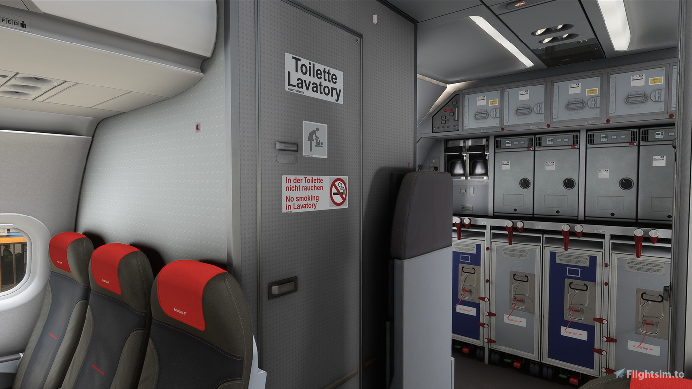 Austrian A321-100/200 Fleet Pack with cabin + EFB backgrounds for Fenix A321 [8K+4K] für ...