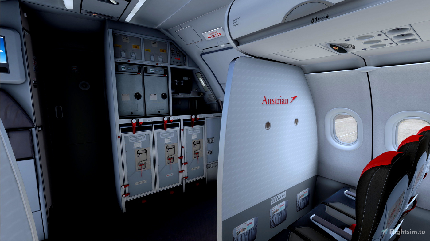 Austrian A321-100/200 Fleet Pack with cabin + EFB backgrounds for Fenix A321 [8K+4K] for ...