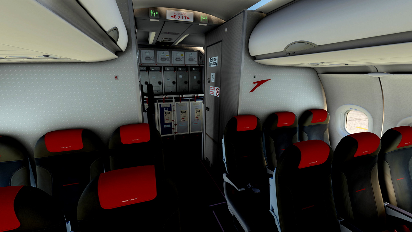 Austrian OE-LBZ with custom cabin + EFB backgrounds for Fenix A320 V2 ...