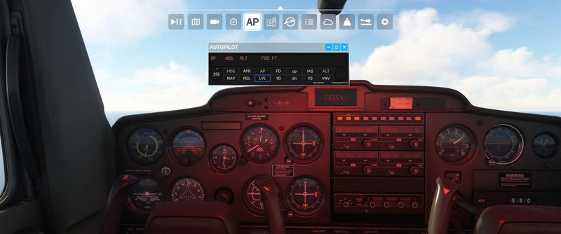 Autopilot InGame Toolbar Panel for Microsoft Flight Simulator | MSFS