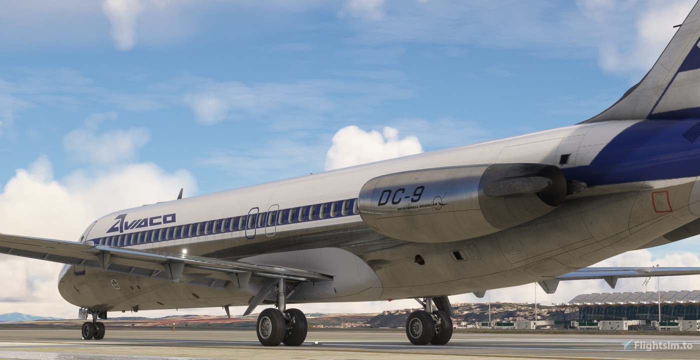 AVIACO Old Livery EC-BIK DC9-30 | SKYSIMULATIONS for Microsoft Flight Simulator | MSFS