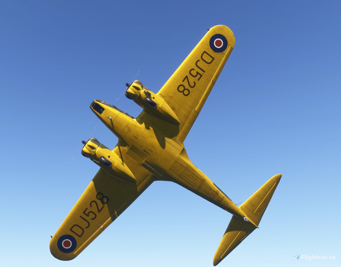 Avro Anson MK1 RAF DJ528, B Sqdn 62 para Microsoft Flight Simulator | MSFS