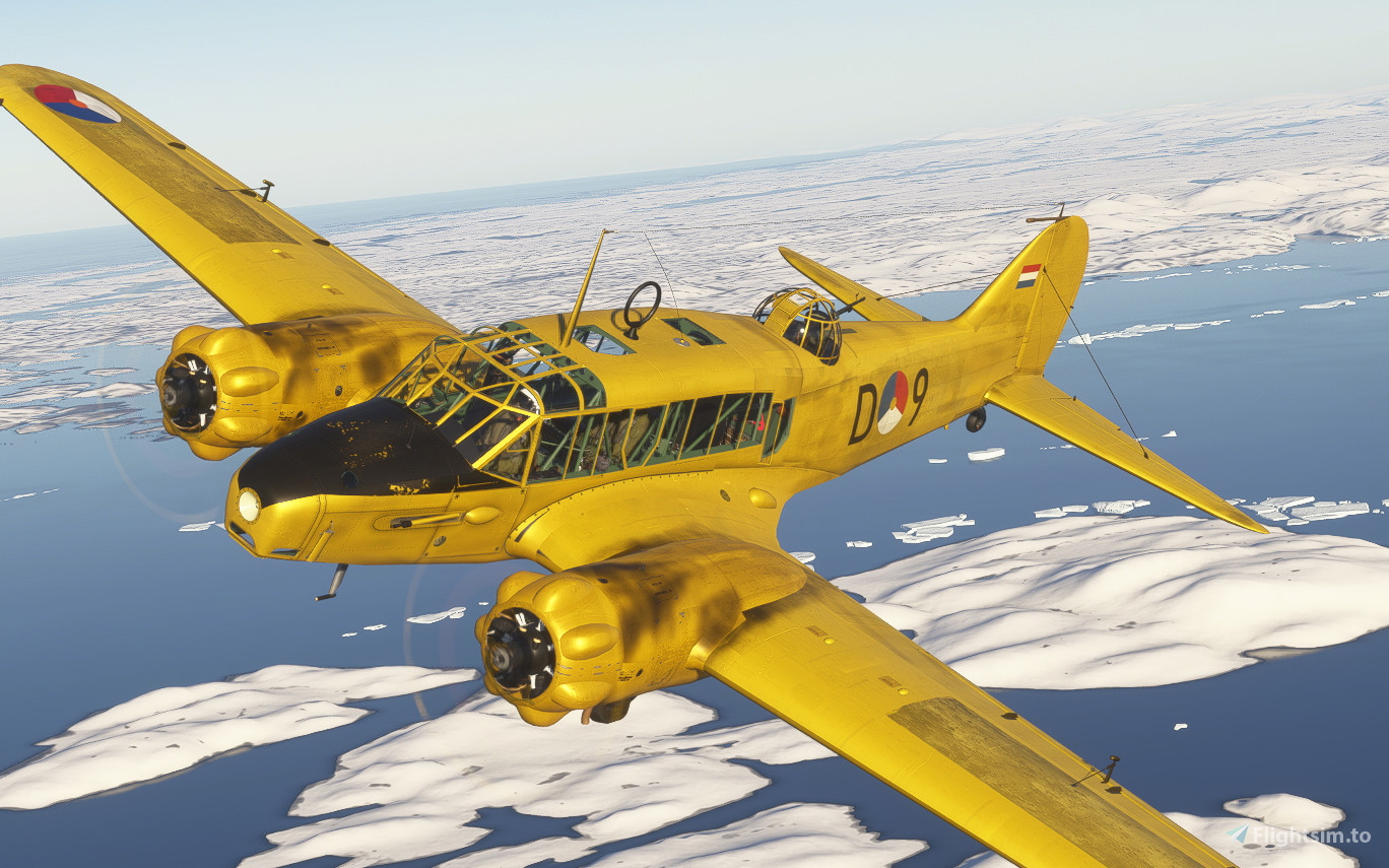 Avro Anson MK1 Royal Netherland Air Force D9 för Microsoft Flight ...