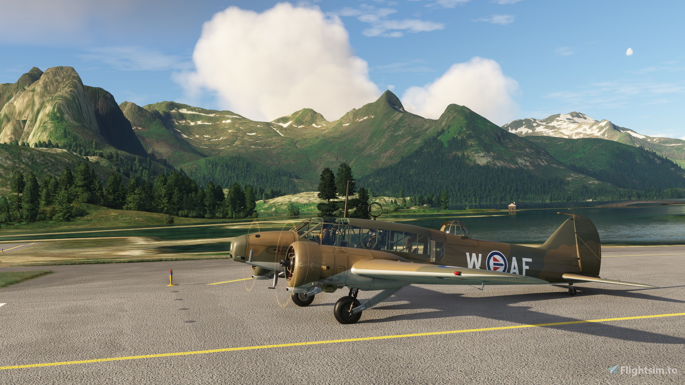Avro Anson Norwegian Air Force AF-W para Microsoft Flight Simulator | MSFS