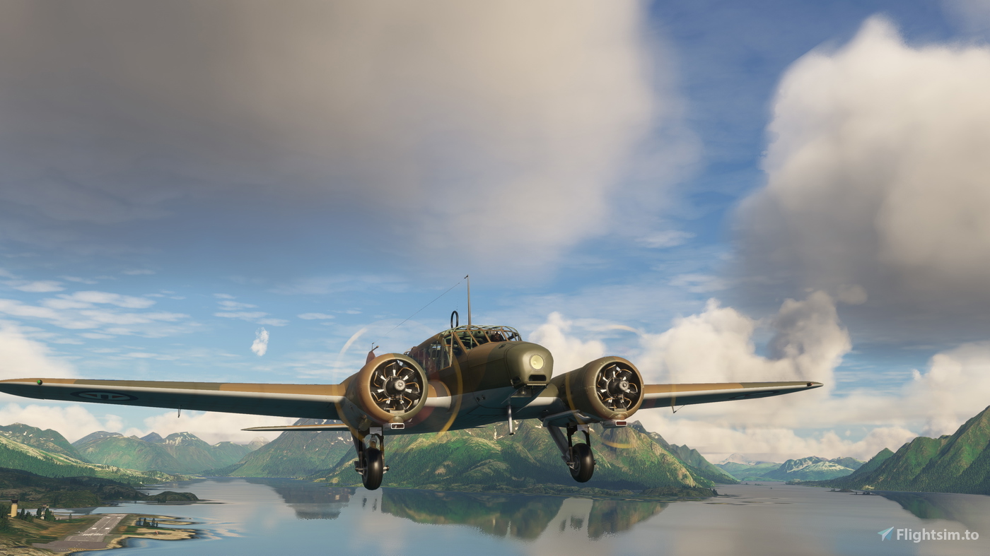 Avro Anson Norwegian Air Force AF-W for Microsoft Flight Simulator | MSFS
