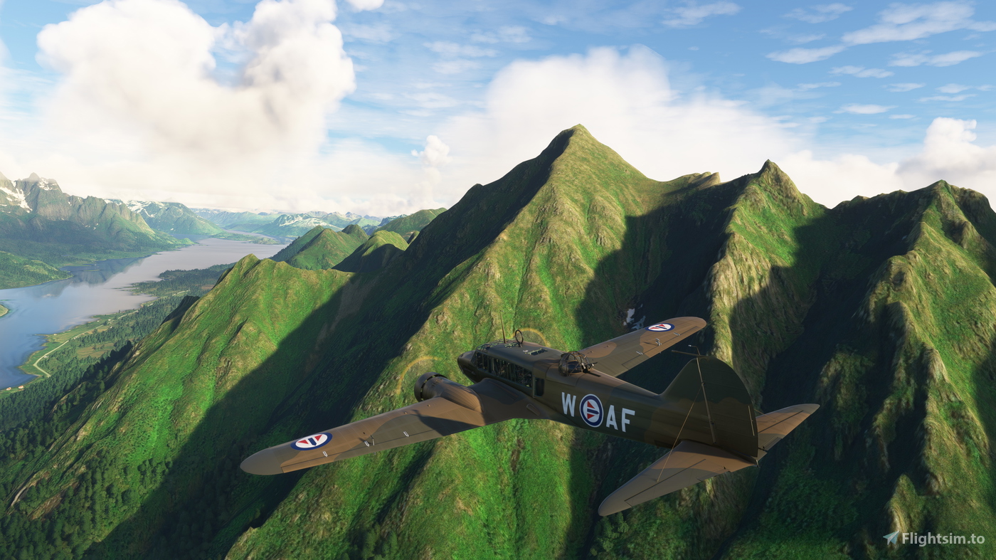 Avro Anson Norwegian Air Force AF-W for Microsoft Flight Simulator | MSFS