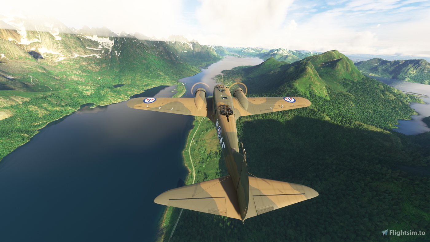Avro Anson Norwegian Air Force AF-W for Microsoft Flight Simulator | MSFS