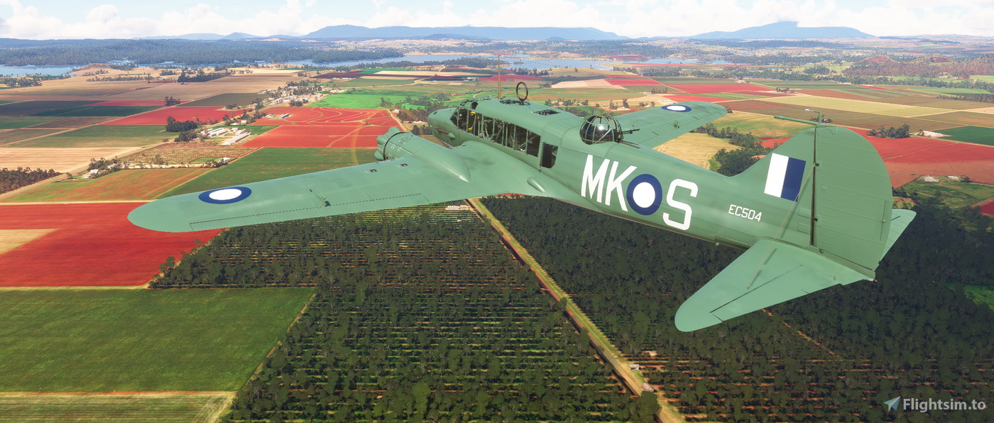 Avro Anson RAAF EG504 MK-S dla Microsoft Flight Simulator | MSFS