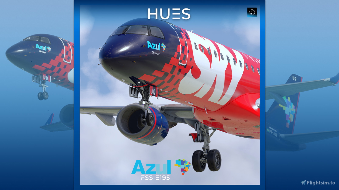 Azul 'Azul Sky' PR-AUQ | FSS E195 | 8K pour Microsoft Flight Simulator ...