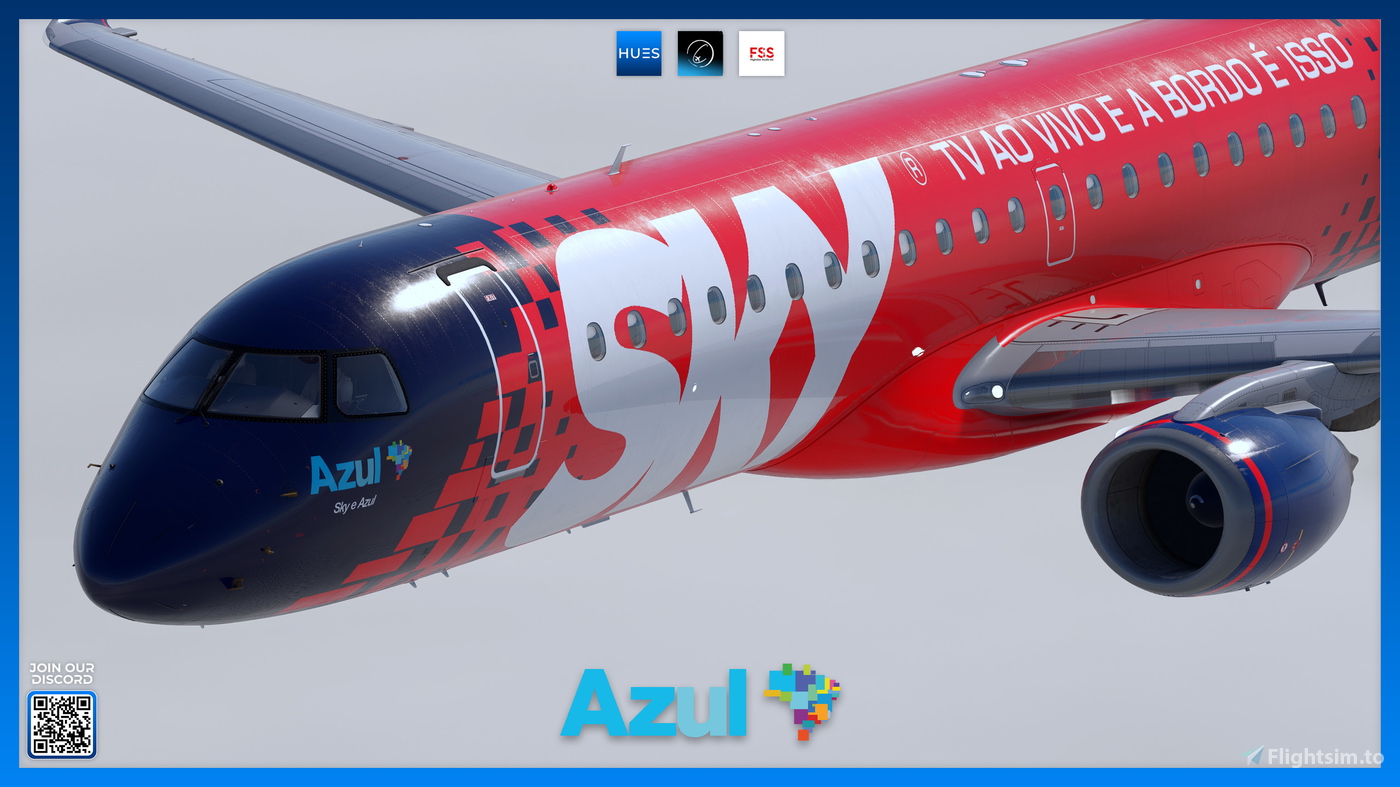 Azul 'Azul Sky' PR-AUQ | FSS E195 | 8K pour Microsoft Flight Simulator ...