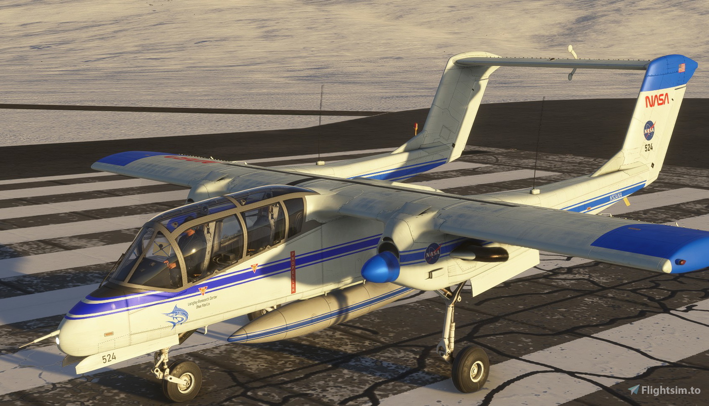 Azurploy Bronco OV10B –NASA Blue Marlin for Microsoft Flight Simulator ...