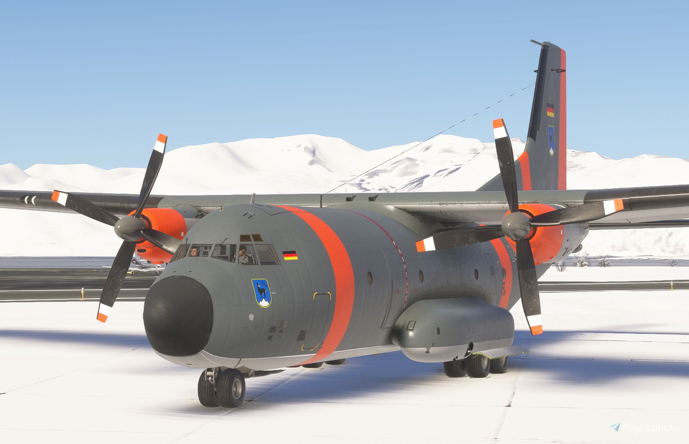 AzurPoly C-160 Transall German Luftwaffe LTG 61 -1401 (only MSFS 2024 native model) per ...