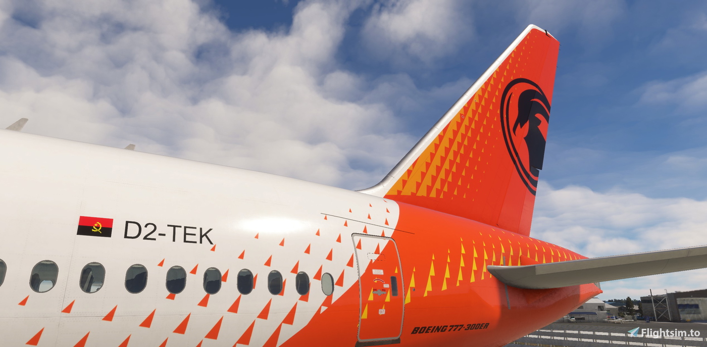B777-300 TAAG (D2-TEK) - livery para Microsoft Flight Simulator | MSFS
