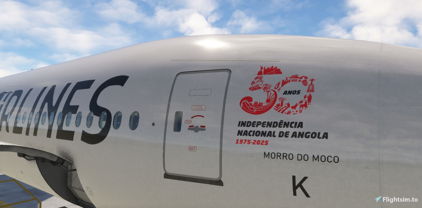 B777-300 TAAG (D2-TEK) - livery para Microsoft Flight Simulator | MSFS