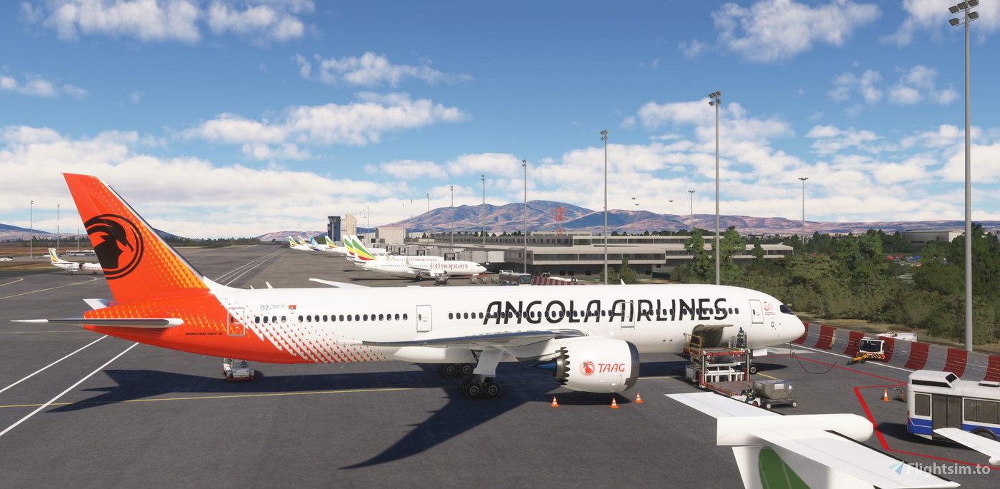 B787-9 TAAG (D2-TEQ) - livery for Microsoft Flight Simulator | MSFS
