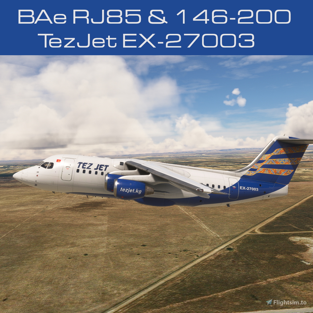 BAe RJ85 and 146-200 TezJet EX-27003 for Microsoft Flight Simulator | MSFS