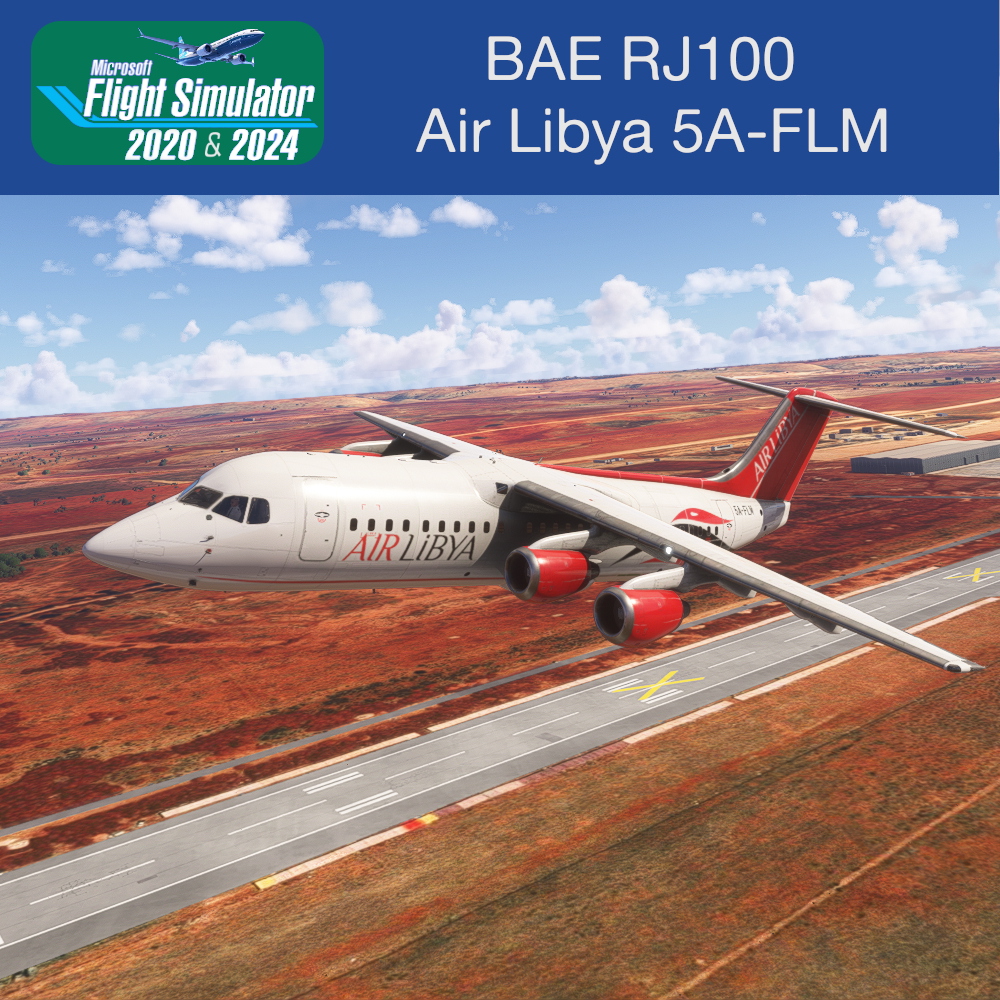 BAe RJ100 Air Libya 5A-FLM のために Microsoft Flight Simulator | MSFS