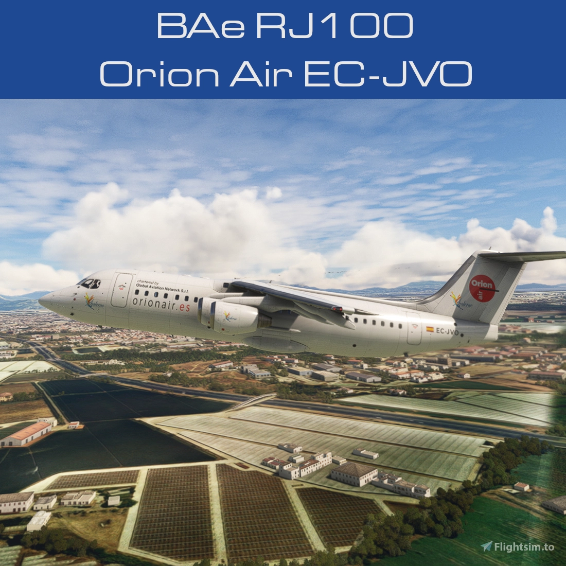 BAe RJ100 Orionair EC-JVO for Microsoft Flight Simulator | MSFS