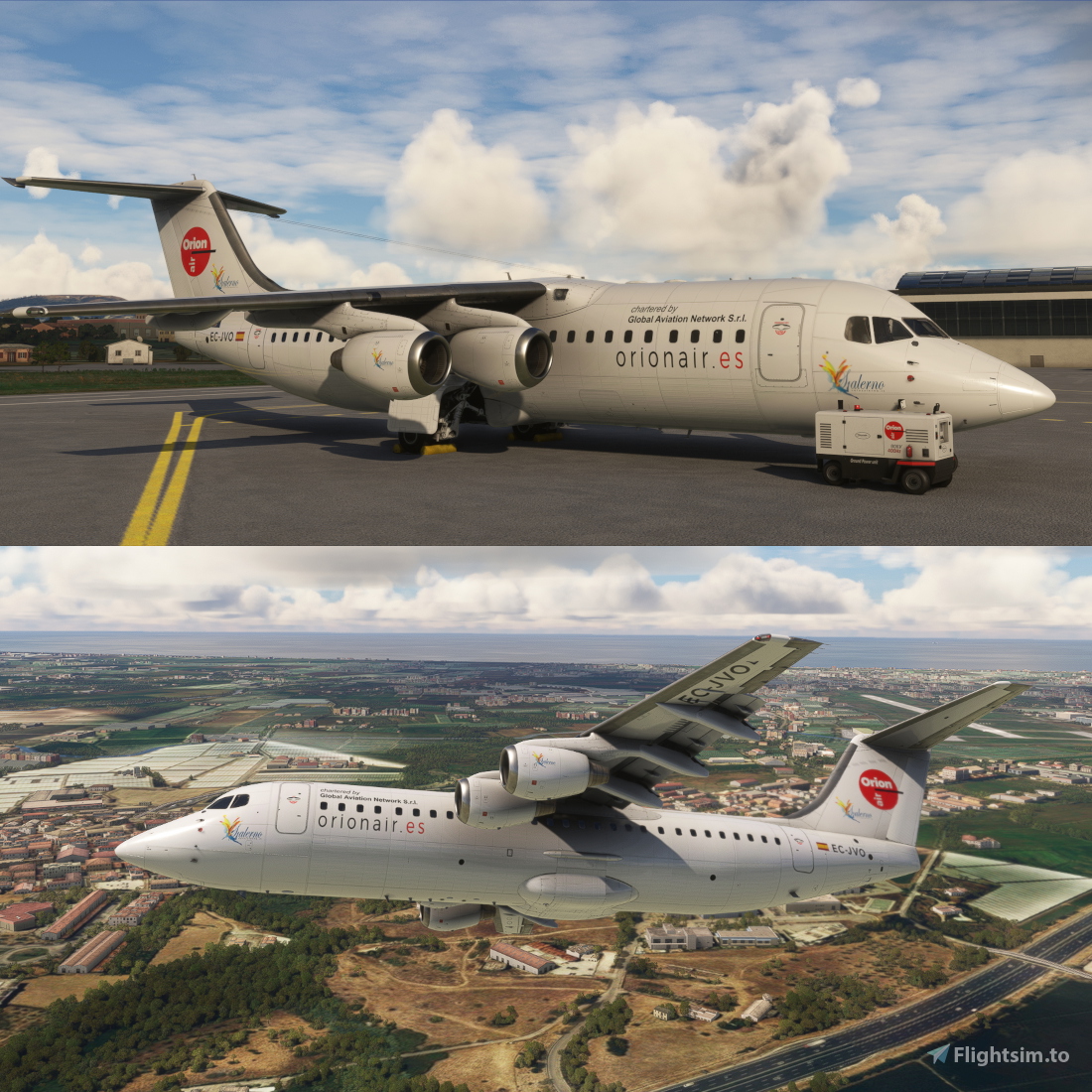 BAe RJ100 Orionair EC-JVO for Microsoft Flight Simulator | MSFS