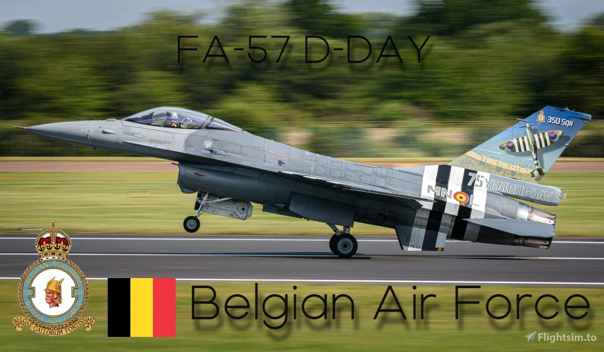 BAF F16 FA-57, FA-124 D-DAY Special Paint のために Microsoft Flight Simulator | MSFS
